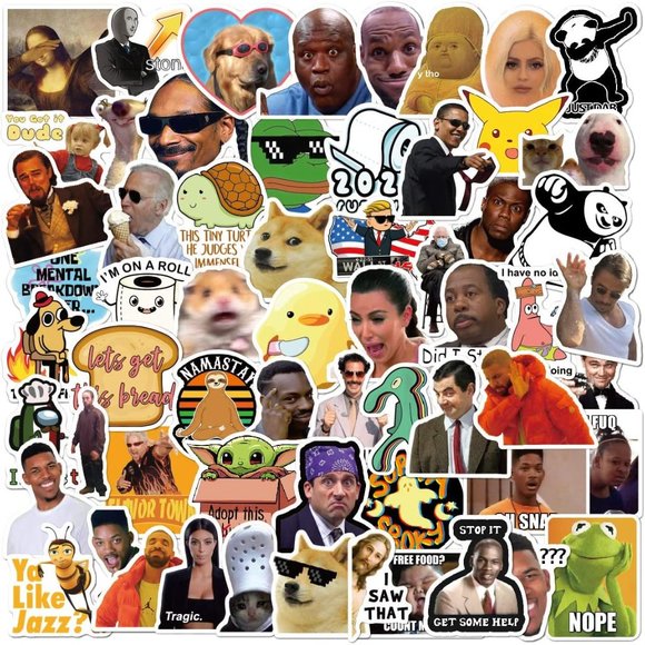 Toys | Funny Meme Vinyl Stickers Pack Vine Stickers For Laptop Iphone ...